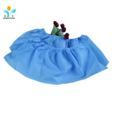 Cina 30gsm non slittano le coperture non tessute di plastica della scarpa del polipropilene del blu delle coperture del piede in vendita