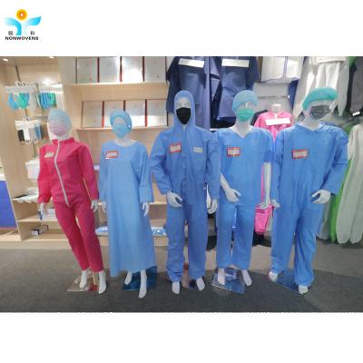 中国 アルコール使い捨て可能な大人の病院のガウンのSmsの反医学の障壁の手術衣 販売のため