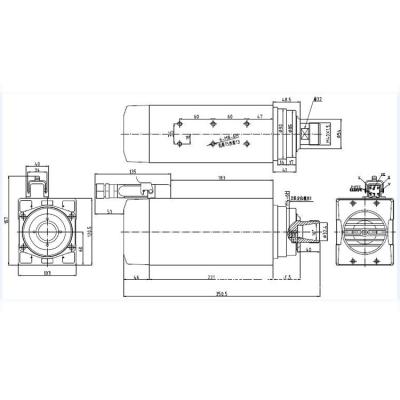 Cina 6KW GDF60-18Z-6.0 Motore a fusione raffreddato ad aria per router CNC 12.95KG e ad alta frequenza in vendita