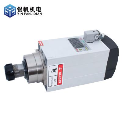 China 8A 2.38Nm 4.5kw 18000rpm Vierkante luchtgekoelde houtsnijwerkspindelmotor voor CNC-machine Te koop