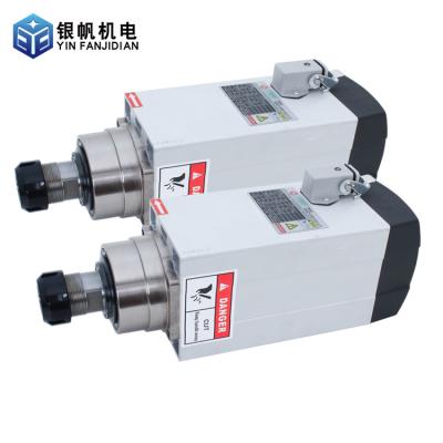 China 8A 2.38Nm 4.5kw 18000rpm Vierkante luchtgekoelde houtsnijwerkspindelmotor voor CNC-machine Te koop