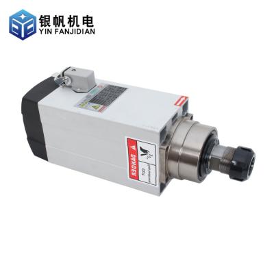 China 8A 2.38Nm 4.5kw 18000rpm Vierkante luchtgekoelde houtsnijwerkspindelmotor voor CNC-machine Te koop