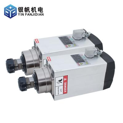 China 8A 2.38Nm 4.5kw 18000rpm Vierkante luchtgekoelde houtsnijwerkspindelmotor voor CNC-machine Te koop