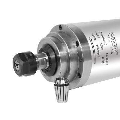 Cina 400Hz Frequenza YFK Spindle 3.2KW 220V/380V Robusto per incisione e fresatura CNC in legno in vendita