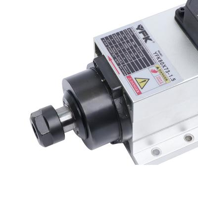中国 YFK80*73-1.5 1.5KW ER20 空気冷却四角スピンドルモーター CNC スピンドルキット用フレンズ付き 販売のため