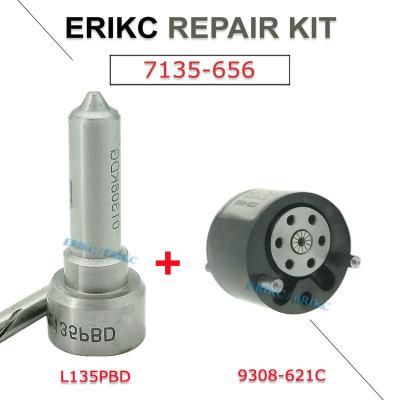 China ERIKC 7135-656 diesel injector EJBR00504Z repair kit including nozzle L135PBD and valve 9308-621C fuel pump engine assy for sale