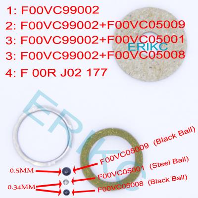 China ERIKC F00VC99002 + F00VC05008 For BOS Common rail injector ball set repair kits F00V C99 002 DIESEL auto part FOOVC05001 for sale