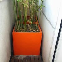 China Black Rectangular Fibreglass Planter Rectangle Box for sale