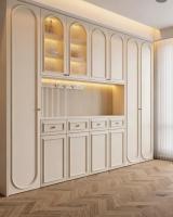 Quality Classic White Routed Wardrobe Panels with Open Console for sale