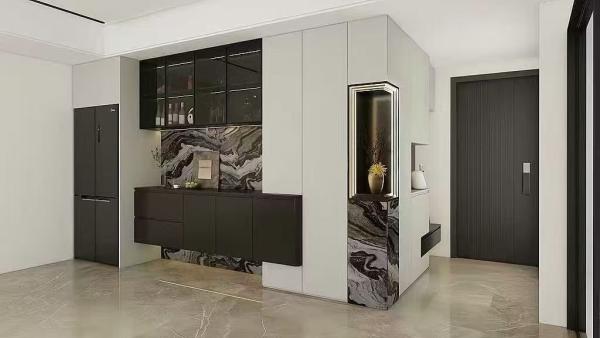 Quality Luxury Modern Floating Sideboard & Integrated Corner Display Bar Cabinet Unit for sale