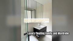 Modern Wall-Mounted Bathroom Vanity & Mirrored Medicine Cabinet Unit