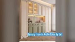 Luxury French Arched Bathroom Vanity Cabinet Set
