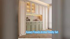 Luxury French Arched Bathroom Vanity Cabinet Set