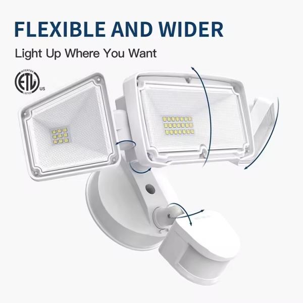 Quality 39W Three-Heads Three Heads Dimmable LED Flood Light for Maximum Luminosity for sale