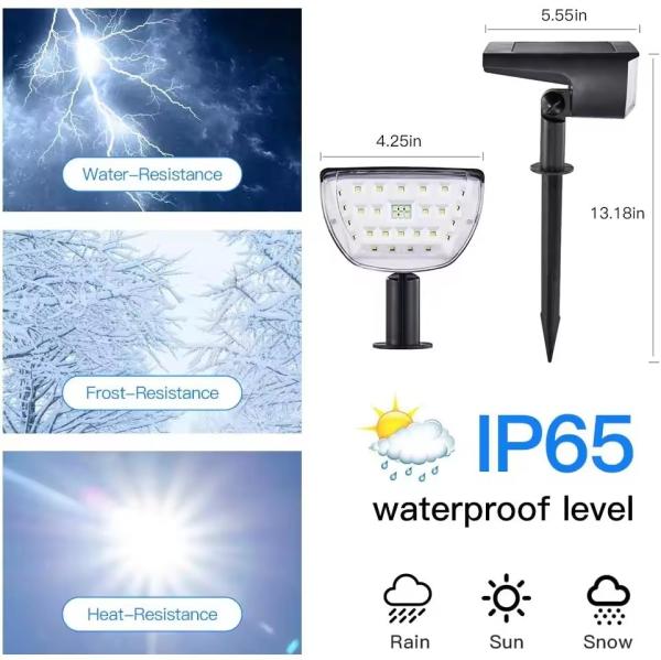 Quality Energy-Saving Waterproof Solar Lights for Garden Automatic Function 6-8 Hours Charging Time for sale