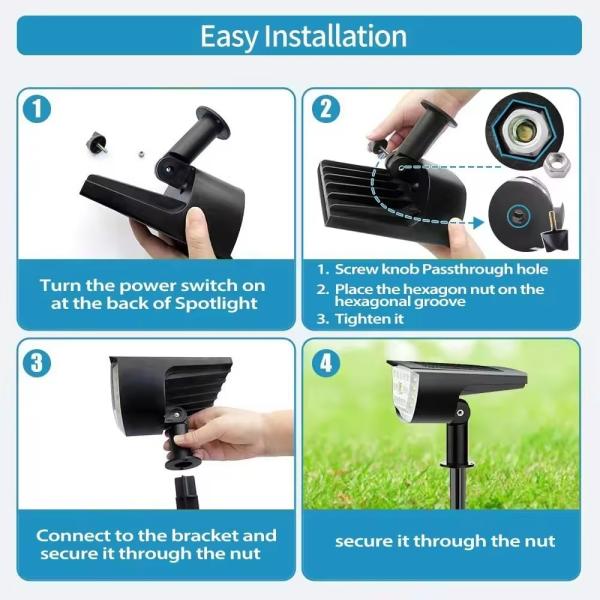 Quality Energy-Saving Waterproof Solar Lights for Garden Automatic Function 6-8 Hours for sale