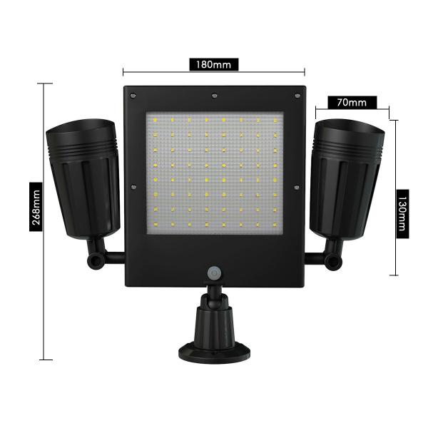 Quality Smart PIR Sensor Motion Activated 64 LED Solar Garden Wall Light for sale