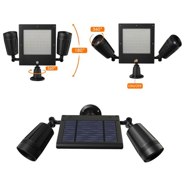 Quality Smart PIR Sensor Motion Activated 64 LED Solar Garden Wall Light for sale