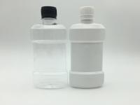 China Flat Mouthwash Green Bottle Empty Plastic Bottles 250ml for sale