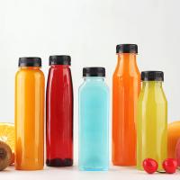 China Press 350ml Square Plastic Bottles Cold Brew Tea Bottle for sale