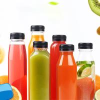 China Press 350ml Square Plastic Bottles Cold Brew Tea Bottle for sale
