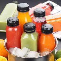 China Press 350ml Square Plastic Bottles Cold Brew Tea Bottle for sale