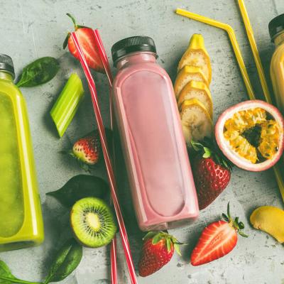 Cina Schermo che stampa le bottiglie di plastica di plastica della bevanda di 16oz Juice Bottles 250ml in vendita