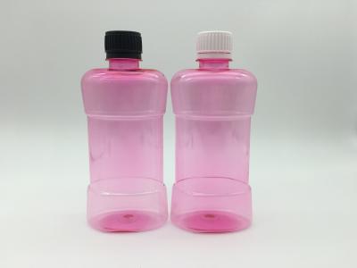 Cina PE di plastica piano Mini Mouthwash Bottles rosa della bottiglia del colluttorio 250ml in vendita