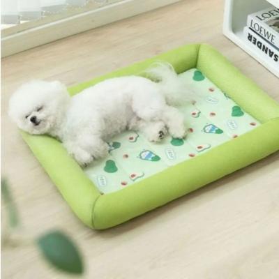China Cooling Puppy Bed Summer Dog Supplies Mat Accessory for Small Breeds Dogs Medium Pet Large Beds Sofa Blanket Baskets Fluffy Cats for sale