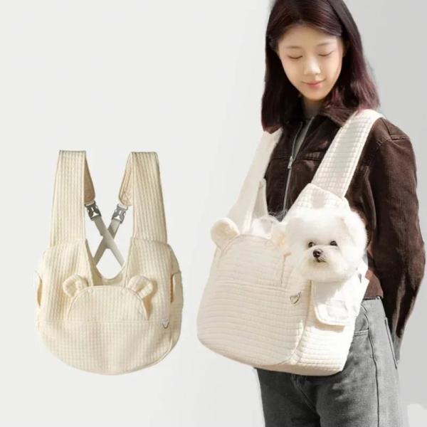 Quality Large Capacity Fashion Polyester Portable Pet Carrier Backpack Comfortable Breathable Travel Bag Secure Snap Closure for Small for sale