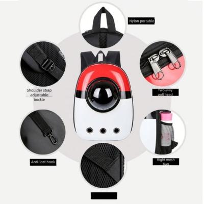 China Large Capacity Nylon PET Cat Backpack with Zipper Closure Fashionable Spacecraft Style Breathable Portable for Outings for sale