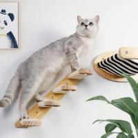 China Solid Wood Wall Mounted Climbing Frame Modern Eco-Friendly Cat Wall Jumping Platform Corner Viewing Platform Cat Bed Hammock for sale