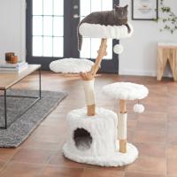 China Easytoclean Cat Scratching Tree 4 Levels Durable Multi Tier Cat Tower for Scratching and Relaxation for sale