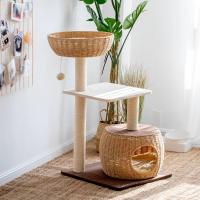 China Easytoclean Cat Scratching Tree 4 Levels Durable Multi Tier Cat Tower for Scratching and Relaxation for sale