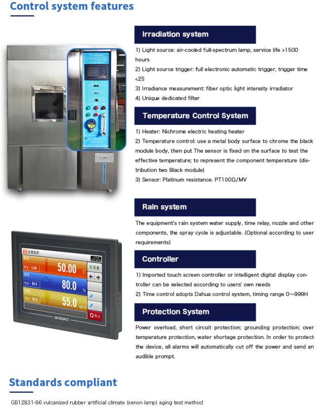 Close-up of Xeron Test Chamber's xenon lamp system
