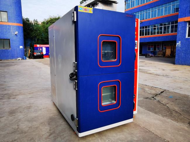 Two Zone Thermal Shock Test Chamber interior view showing dual temperature zones