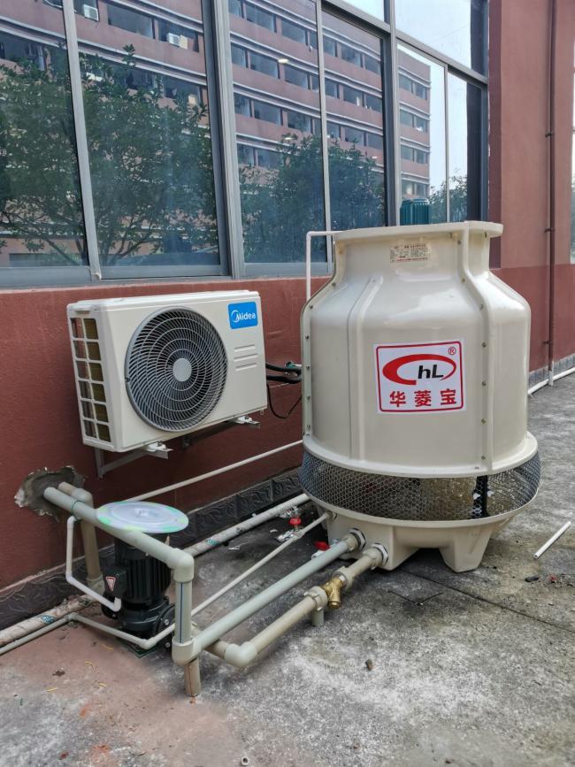 Side view of testing chamber showing control panel