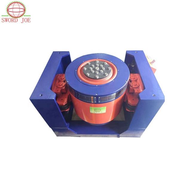 Close-up of vibration test table