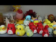 Toddlers Swimming Dabbling Water Toys Safe PVC Material Squeaky Soft Plastic Cartoon Animal Bath Toy For Baby