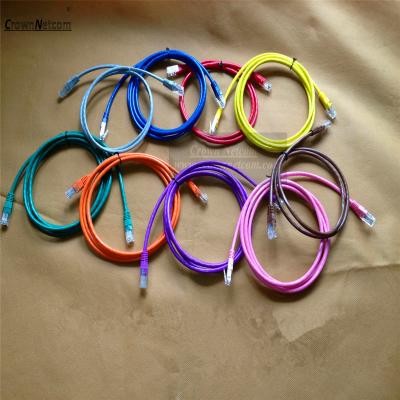 China Colorful UTP RJ45 Ethernet Cat6 Patch Cord 26AWG Stranded Copper Category 6 Patch Cables  With Different Lengths for sale