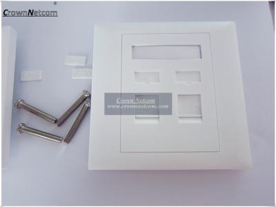 China 2 Port Network 86X86 Type RJ45 Faceplates For Network Keystone Jacks Dual port faceplates for sale