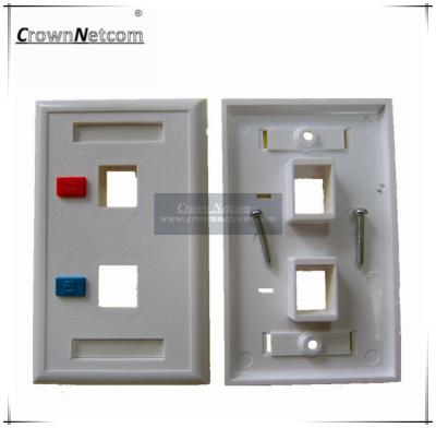 China 2 Ports Network US Type RJ45 Faceplates For Network Keystone Jacks ABS Face Plate for sale