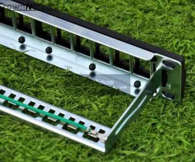 China 12ports blank patch panel for cat.5e/cat.6 keystone modules 10
