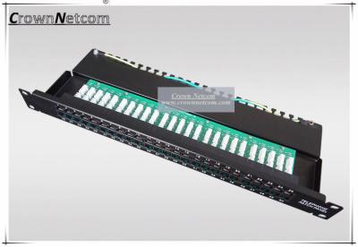 China cat3 25port patch panel high quality UTP 25Ports vioce patch Panel with keystone jacks Category 3 RJ11 Data Patch Panels for sale