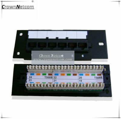 China Network 6Port mini patch panel Cat5e 6ports patch panel FLUKE Test RJ45 Category 5e Mini Patch panels for sale