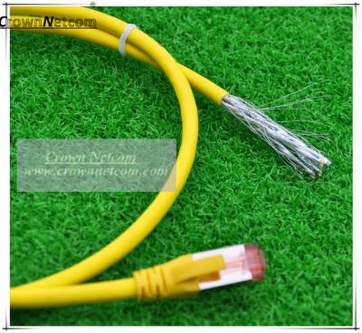 China Cat6A SSTP Patch Cord RJ45 PVC  BC 6 Colors  Category 6A Patch Cables Shielded Patch Lead for sale