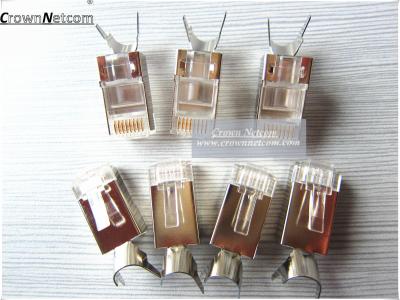 China RJ45 Cat 6a Connector 8P8C Shielded Connectors Cat 6a Crystal  Plugs for sale