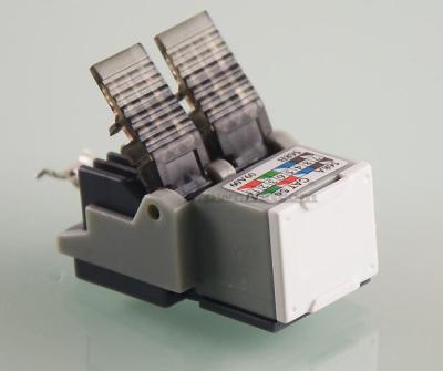 China 50U Gold-Plated Tool Free Cat5e RJ45 Keystone Jacks Ethernet 8P8C Cat 5e Modular Jack for sale