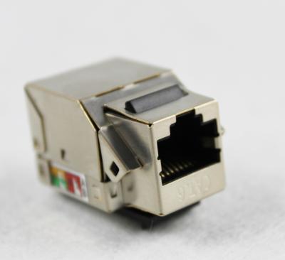 China Cat6 Shielded RJ45 Keystone Jacks 90 Degree Gold Plated Network Modular Jacks for sale
