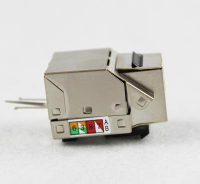 China Cat6 Keystone Jacks Shielded RJ45  90 Degree Gold Plated Network Modular Jacks for sale